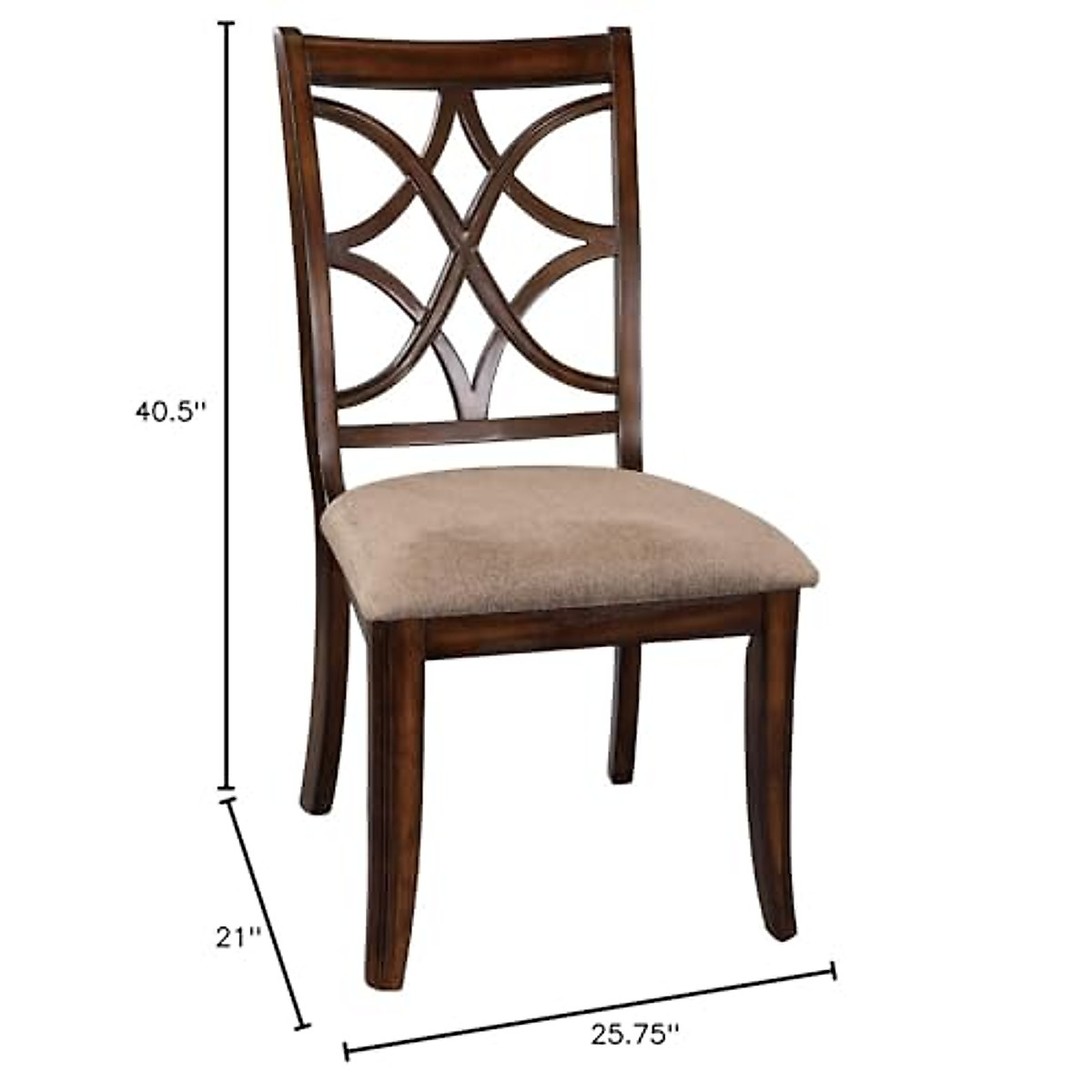 Patio Chairs for Adults, Dining Chair 20 Inch Seat Height 2PCS Cherry Seat Height 20" Wood Capacity 250LB 25.75" L 21" W 40.5" H Living Room Bedroom