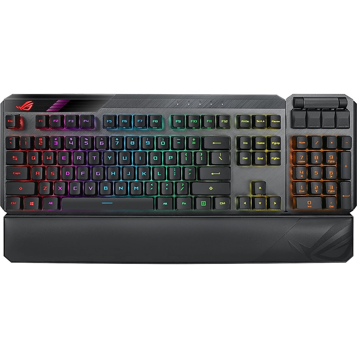 ASUS ROG Claymore II Wireless Modular Gaming Keyboard + ROG Balteus Qi Vertical Gaming Mouse Pad Bundle