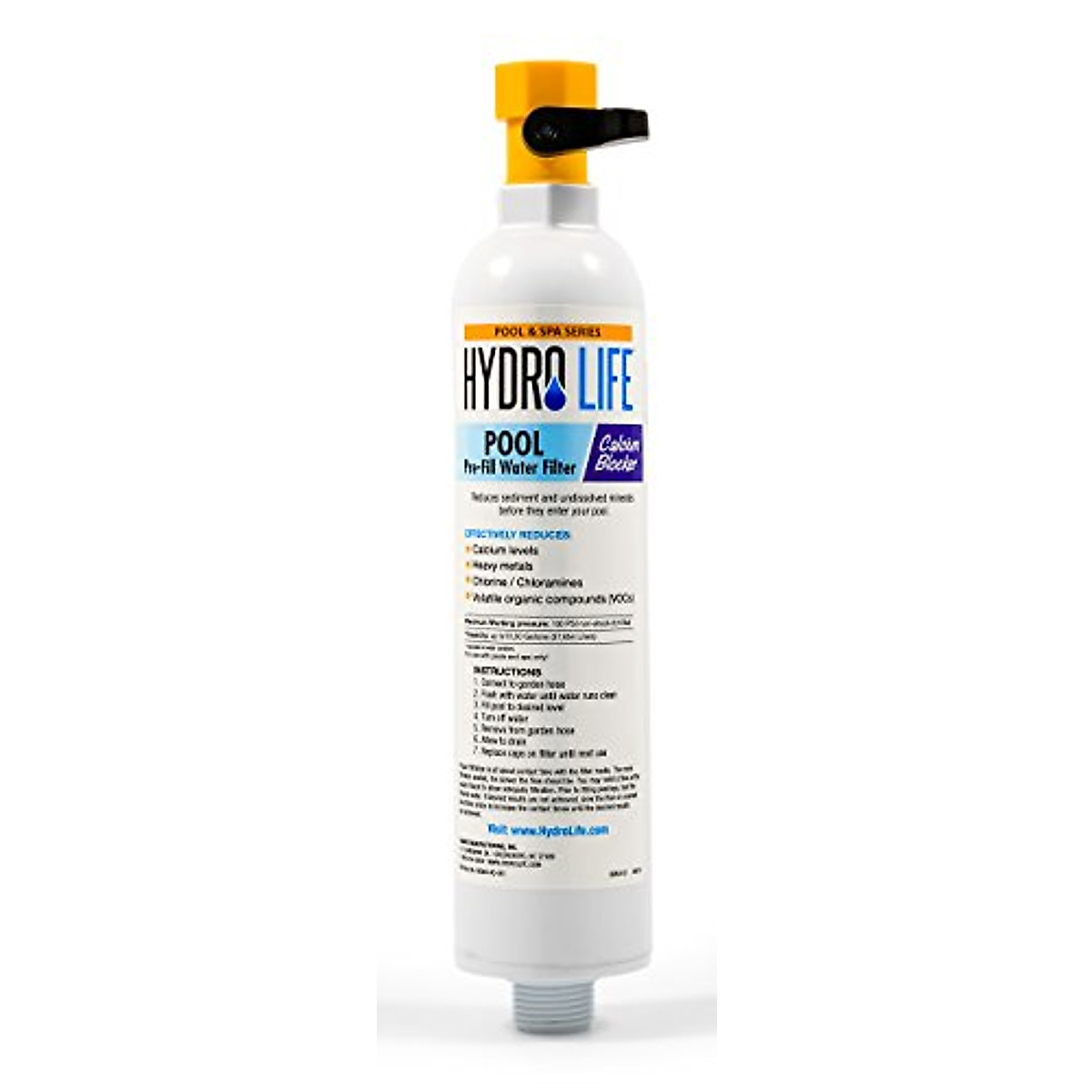 Hydro Life 52804 Pool Pre-Fill Water Filter with Calcium Blocker, White