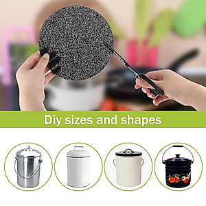 6 Pack Round Carbon Filter Compost Bin Filters Compost Bucket Filters Compost Filters 6.7 Inch Spare Activated Charcoal Home Bucket Refill Sets