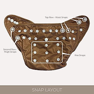 Nora's Nursery Cloth Diaper Cover, Washable Reusable Diaper Cover with Snap Closure, Cloth Diaper Shell for Prefold, Flat or Fitted Cloth Diaper Inserts, Wet Bag Included, Something Blue