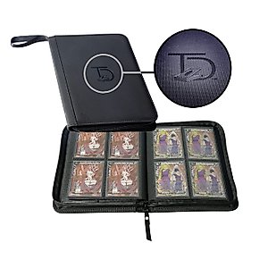 TopDeck Mini Binder | Holds 200+ Cards | 4 Pocket Trading Cards Album | Long Term Storage Binder | Side Load Sleeves | Pokemon/MTG/Yugioh/TCG Folder | Trading & Sports Holder