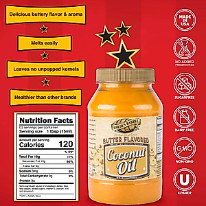 Ultimate Movie Theater Popcorn Kit - Flavacol Salt (35 oz) & Golden Barrel Butter Flavored Coconut Oil (32 oz) - Real Theatre Ingredients, No Dairy, Gluten Free/Vegan, Non-GMO, Kosher