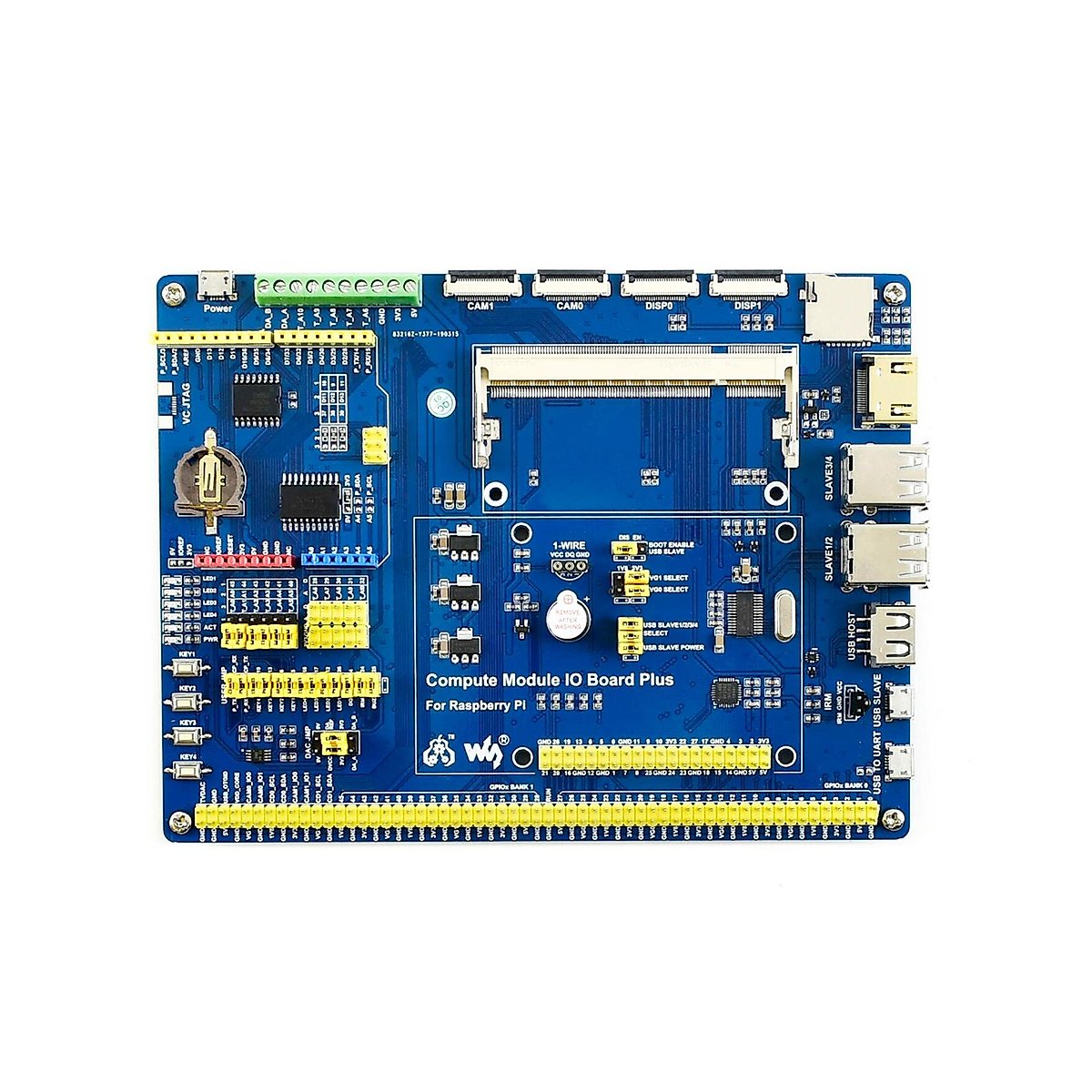 NGW-1pc Compute Module IO Board Plus Development Composite Breakout Board for Developing with Raspberry Pi CM3 CM3L