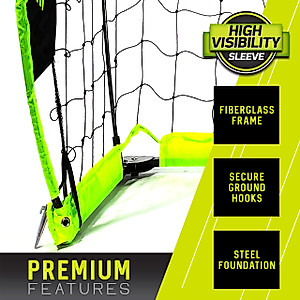 Franklin Sports Deluxe Blackhawk Soccer Goal - Pop Up Backyard Soccer Nets - Foldable Indoor + Outdoor Soccer Goals - Portable Adult + Kids Soccer Goal - 6' x 4' Foot Soccer Net - Optic Yellow