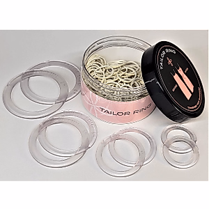 Tailor Ring - Invisible Clothing Accessory to Cinch Shirt, Dress, Skirt, Scarf for a custom tailored fit. Set includes 8 rings-4 sizes. Replaces Cinch Clips, Dress Clips,Crop Tuck