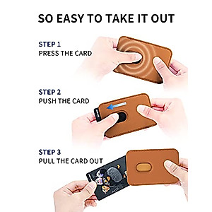 SONVICTY LIFE Magnetic Wallet for Apple MagSafe, Leather Mag Safe Wallet for Back of iPhone 13/13 Pro/Max and 12 Series, Magnetic Card Wallet Holder Compatible with Magsafe case, Brown