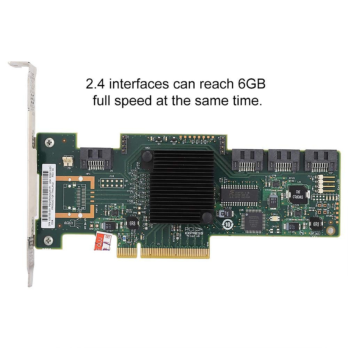 fosa SSD Array Card 4-Port RAID Storage Controller Card 6GB SATA/SAS Array Card for LSI IR/IT Mode, for Windows 10/8/7 with Driver(LSI IR)