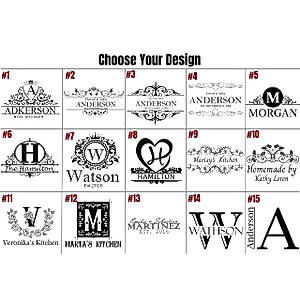 Personalized Round Cutting Board, Custom Engraved Monogram Block Inlay Cutting Board for Wedding, Gift for Mom, Housewarming, Anniversary (Large: 11 3/4'')