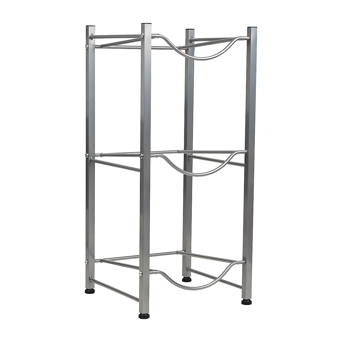 Mind Reader 5 Gallon Water Jug Stand, Water Bottle Holder, Water Cooler Stand, Rack, Metal, 13.5"L x 13.5"W x 28.75"H, Silver