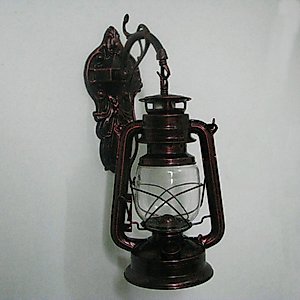 LIN XIAO HAO mayu Lanterne Wall Sconces Iron Retro Wall Lamp Glass Lampshade Decorative Llights