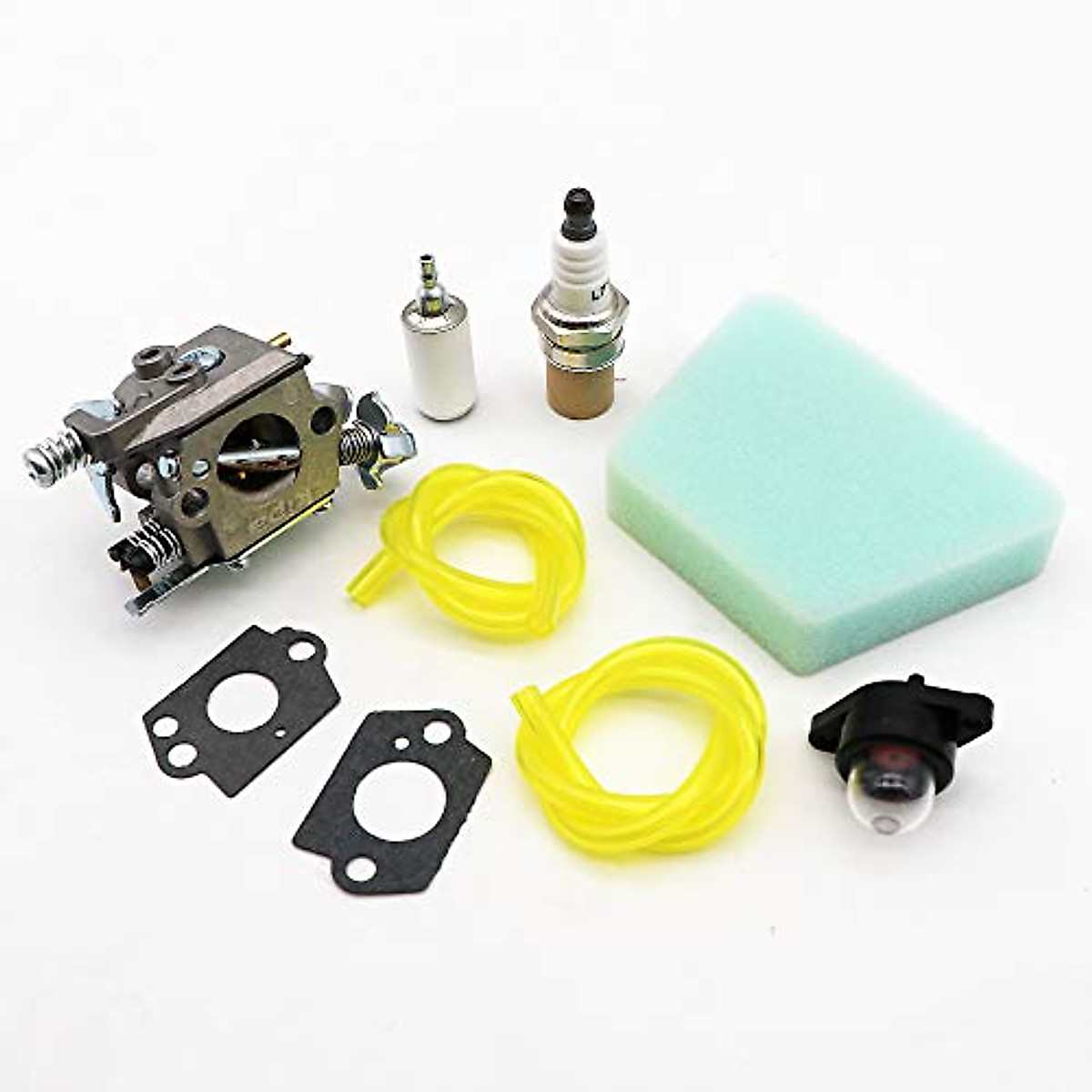 KIPA Carburetor Maintence Kit for Poulan PP210 2075C 2050WT 1950LE 1975LE 2055LE 2375LE 2150LE PPB1838LE WT-891 W-20 WT-89 WT-324 WT-391 WT-600 WT-624 WT-637 WT-662 C1U-W8 C1U-W14 545081885 530069703