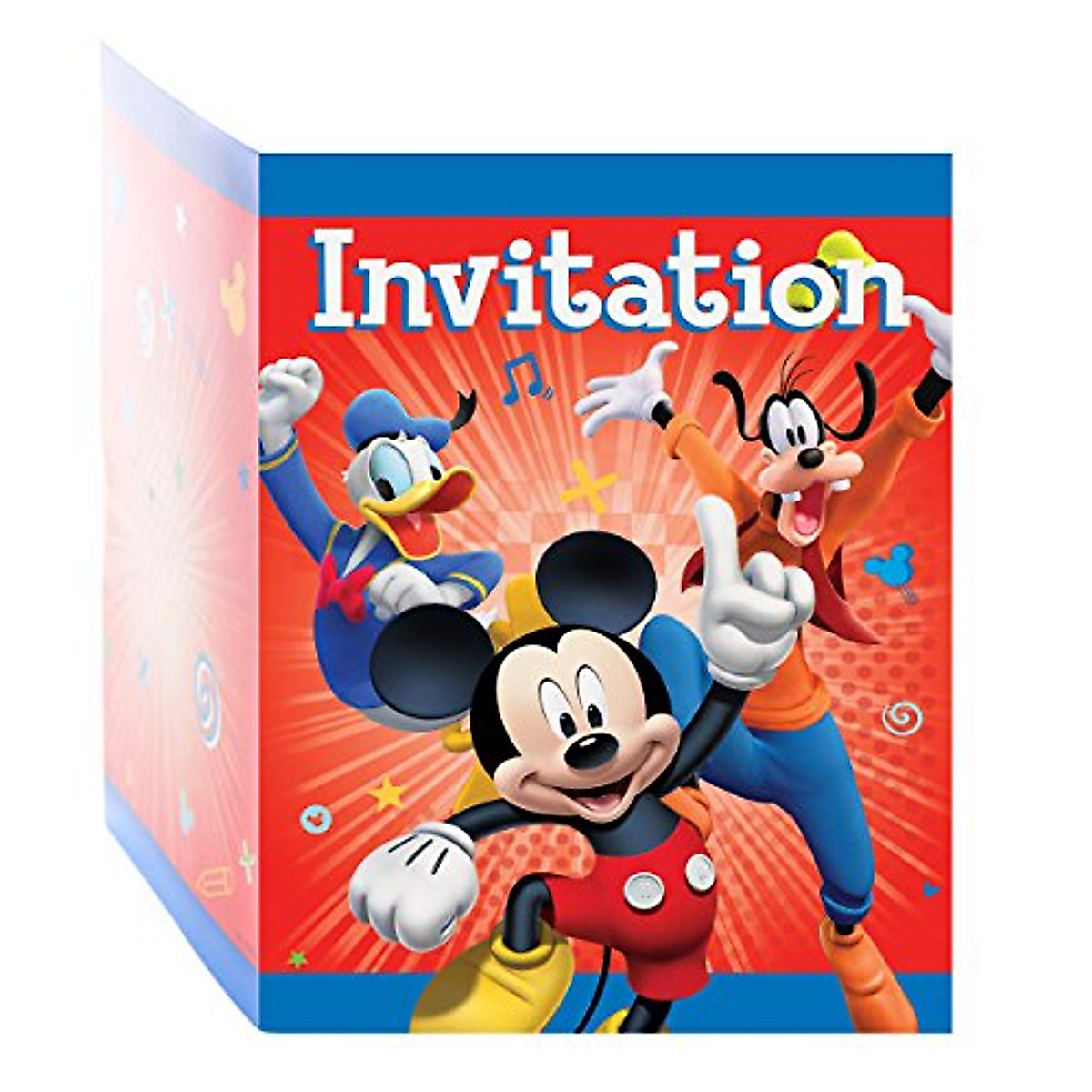 Unique Mickey Roaster Birthday Party Supplies Invitation Bundle Pack includes 24 Invitations and 1 Dinosaur Sticker Sheet
