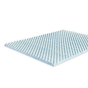 ZINUS 1.5/2/3/4-inch Swirl Gel Cooling Memory Foam Mattress Topper, Cooling Airflow Design, CertiPUR-US Certified (2 in, King)