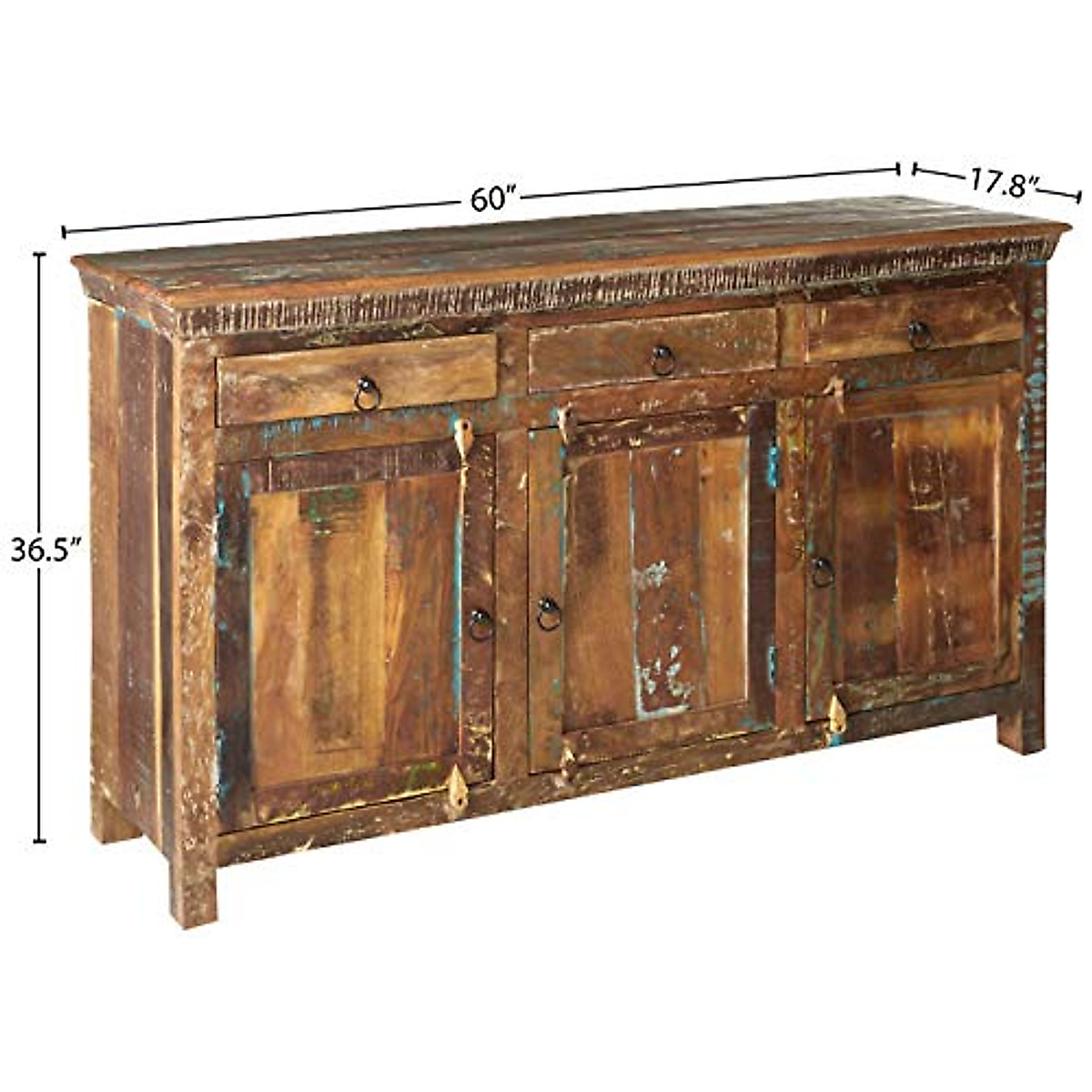 Coaster Furniture 3-Door Accent Cabinet Reclaimed Wood 950367