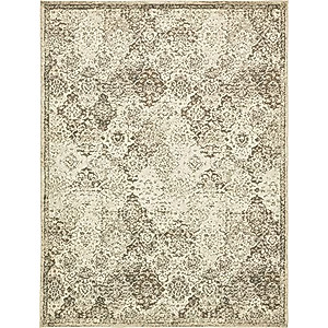Unique Loom Tuareg Collection Vintage Distressed Traditional Area Rug, 9 x 12 ft, Beige/Brown