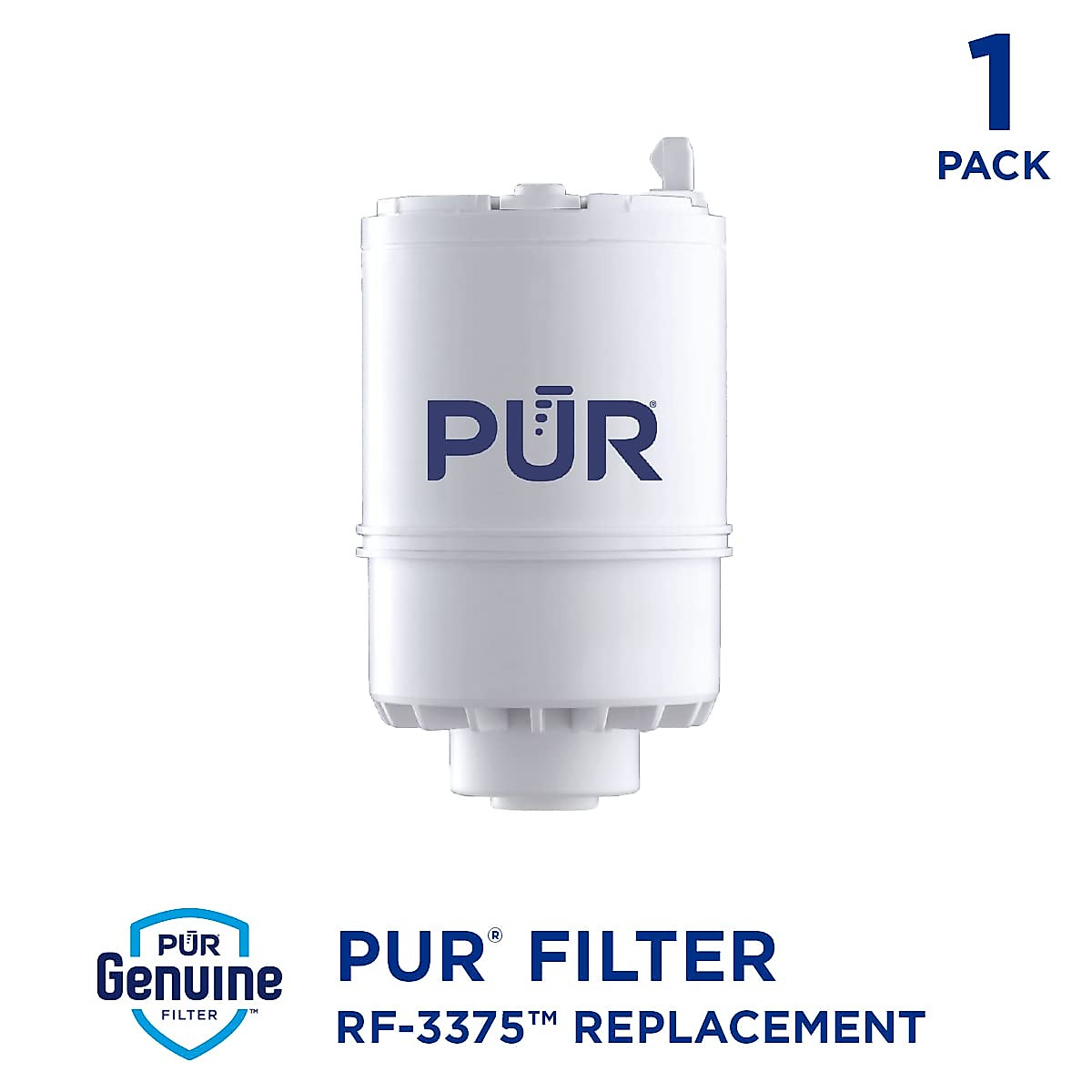 PUR Faucet Mount Replacement Filter 1-Pack, Genuine PUR Filter, 2-in-1 Powerful Filtration, Includes Lead Removal, White (RF33751)