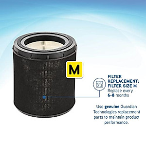 Germ Guardian Air Purifier with HEPA Filter,Removes 99.97% of Pollutants,Covers Large Room up to 750 Sq. Foot Room in 1 Hr,UV-C Light Helps Reduce Germs,Zero Ozone Verified,22',Black,AC4625BDLX