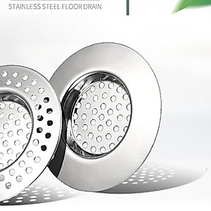 Sink Drain Strainer, 3 Inch Diameter Stainless Steel Clog Prevention Easy to Clean Bathroom Sink Stopper Filter, Multifunctional Kitchen Sink Drain Strainer for Bathtub