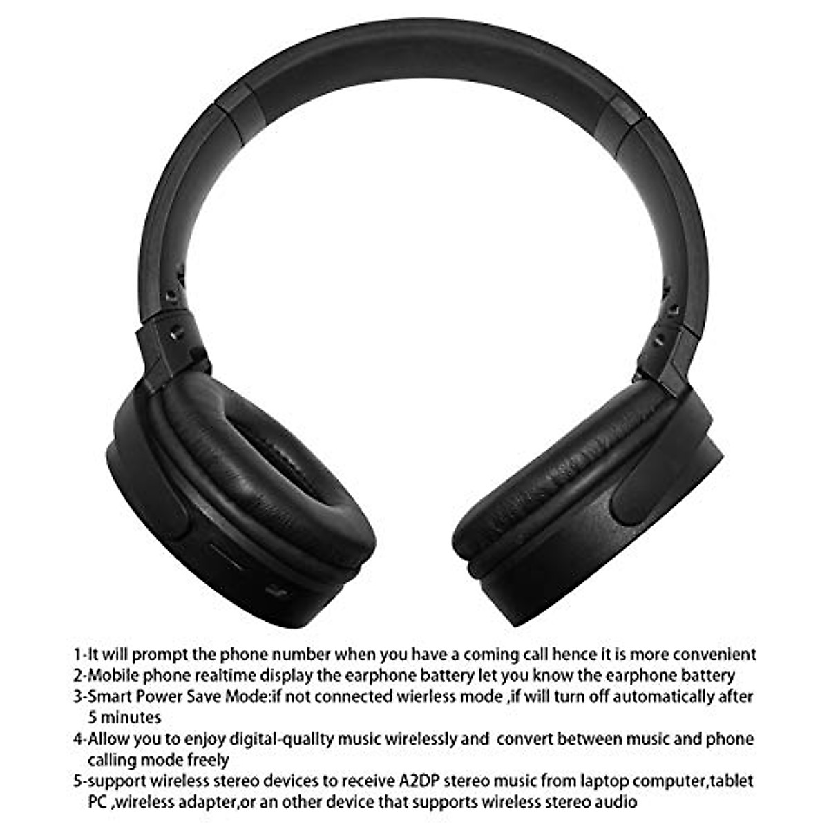 Rainbow Shark Tooth Art Boys Girls Wireless Retractable Bluetooth Headphones Headsets Noise Cancelling Over Ear for Kids Adults