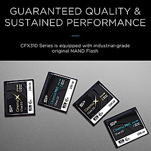 Silicon Power 128GB CFast2.0 CinemaPro CFX310 Memory Card, 3500X and up to 530MB/s Read, MLC, for Blackmagic URSA Mini, Canon XC10/1D X Mark II and More
