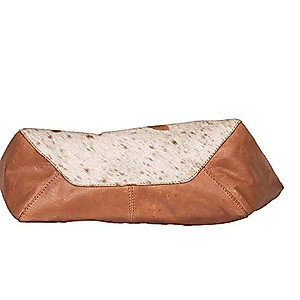 Mona B Harper Genuine Western Cowhide and Leather Tote Handbag Plus a Bonus Bag Vegetable Dyed with RFID Blocking