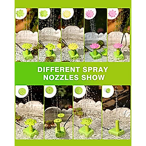 Solar Fountain Kit with Panel, 1.8W Solar Water Pump with 8 Petals Nozzles, Floating Solar Water Fountain Pump for Bird Bath, Pond, Garden and Fish Tank Pond