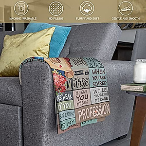 Shanfeirui Nurse Gifts for Women, Nurse Gifts, Nurse Practitioner Gifts for Women, Nursing Student Gifts, Gifts for Nurses Women, School Nurse Retirement Birthday Gifts Blanket 60" x 50”