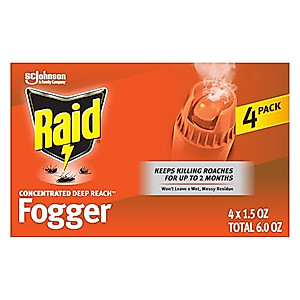 S C JOHNSON WAX 74251 Raid Fogger, 4-Pack, 1.5-Ounce