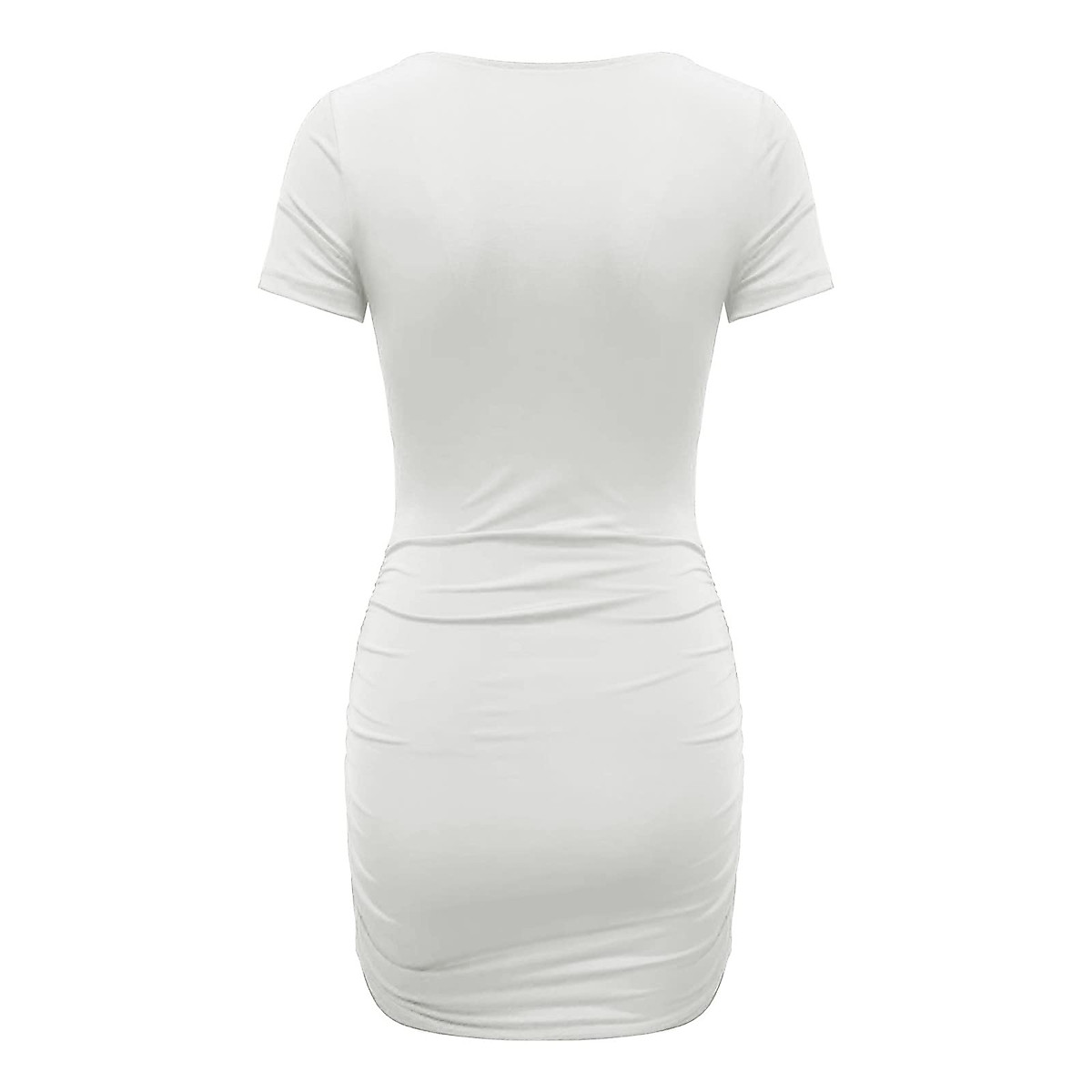 Guest Wedding Dresses for Women Women's Sexy Solid Color V Neck Open Waist Bag Hip Hollow Out Dress