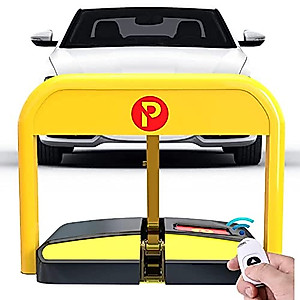 Smart Lock Parking Bollard, Parking Space Lock Folding Parking Barrier, Car Park Driveway Guard Saver Automatic Barrier Remote Controlled for Home, Business, Office