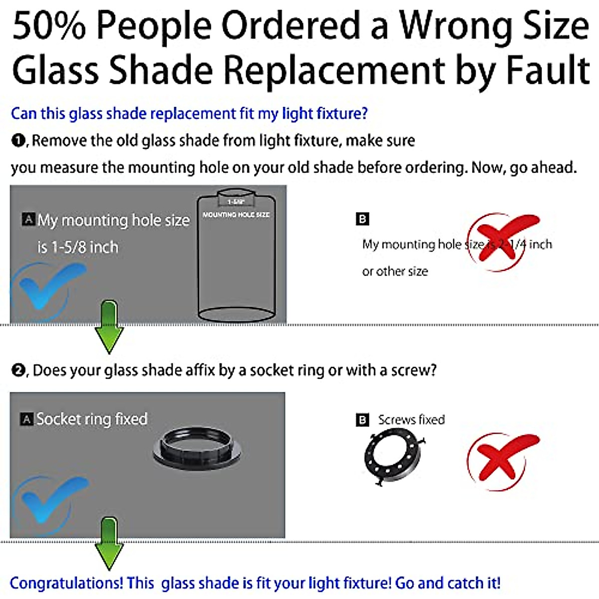 GoldSwift 3 Pack White Linen Glass Lamp Shade Replacement Globe & Covers for Light Fixtures, 6" Tall, 4" Diameter, 1-5/8 inch Fitter, Cylinder Glass Shade for Chandelier Pendant Wall Sconces