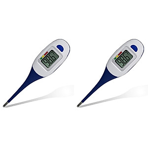 Apex Large Face LCD Fast Read Digital Thermometer for Adults and Children - Instant Read Thermometer for Fever Detection with Quick 10 Second Read Time (Packaging May Vary) (Pack of 2)