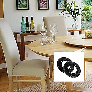 2Pack 12" Lazy Susan Hardware 5/16 Thick Turntable Bearing Swivel Plate 1000lbs Load Capacity Round Lazy Susan Turntable Base for Rotating Table, Serving Tray, Corner Shelves, Book Rack, Black