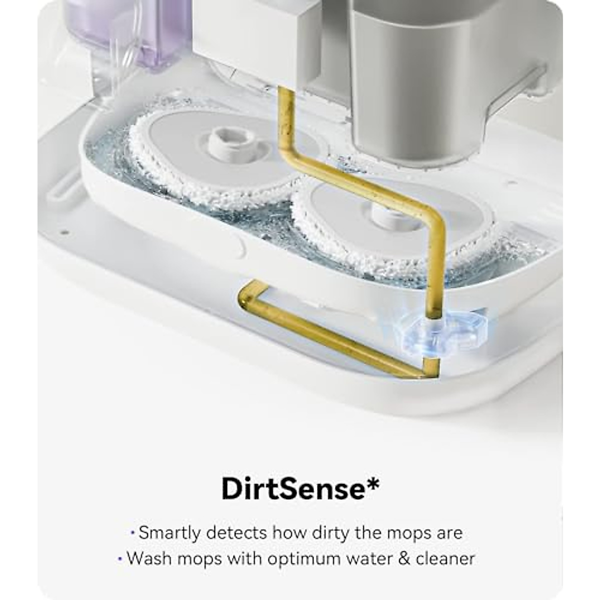 NARWAL Freo Robot Vacuum and Mop Comb, Washing & Drying, Dirt Sense Ultra Clean, Auto Add Cleaner, LCD Display, Smart Swing, Arcuate-Route, WiFi, APP Control, White