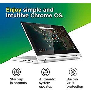 Flagship Lenovo Chromebook Flex 3 2 in 1 Touchscreen Laptop Computer, 11.6-Inch HD (1366 x 768) IPS Display, MediaTek MT8173C Processor, 4GB LPDDR3, 64 GB eMMC, Chrome OS, Blizzard White