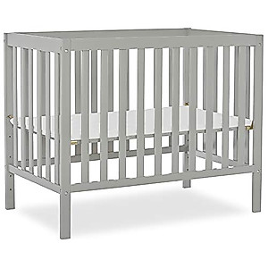 Dream On Me, Edgewood 4-in-1 Convertible Mini Crib, Cool Grey , 40x25x33 Inch (Pack of 1)