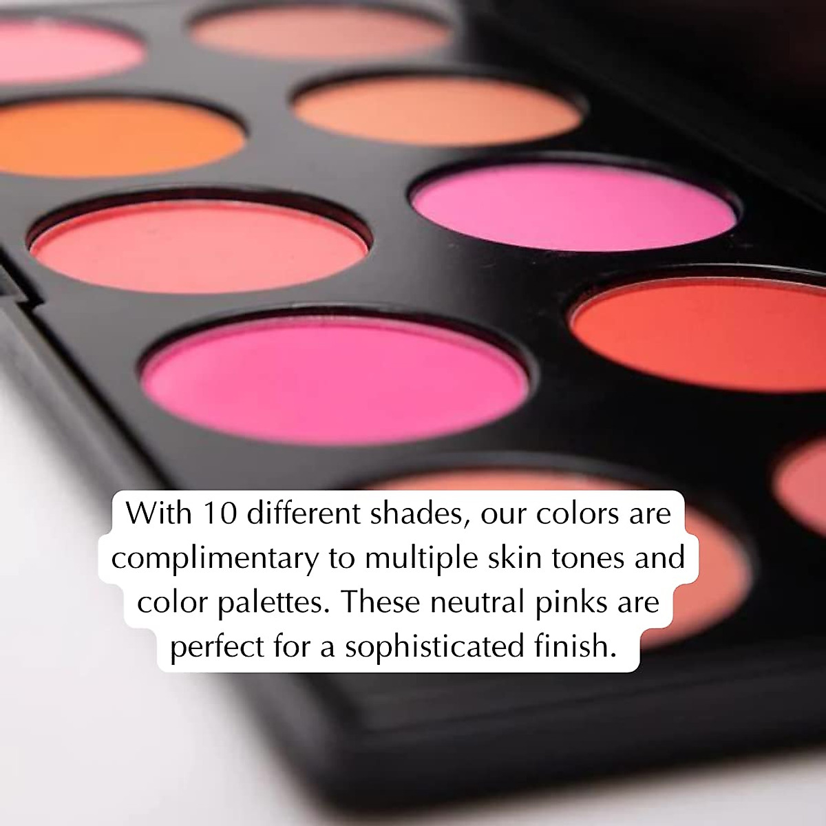 10 Color Blush Color Palette - Pink Blush, Neutral Colors, Cheeks Blush - Gluten Free and Vegan for Sensitive Skin EpiLynx by Dr. Liia