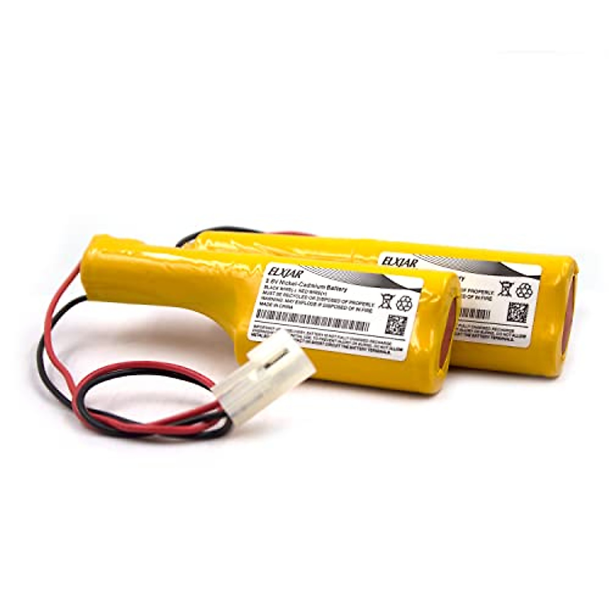 (2-Pack) 3.6V 800mAh Ni-CD Battery Pack Replacement for Genlyte 52-0185 520185 OSI OSA060AA Saft 420735-00 42073500 Genlyte 62-0185 620185 Exit Sign Emergency Light