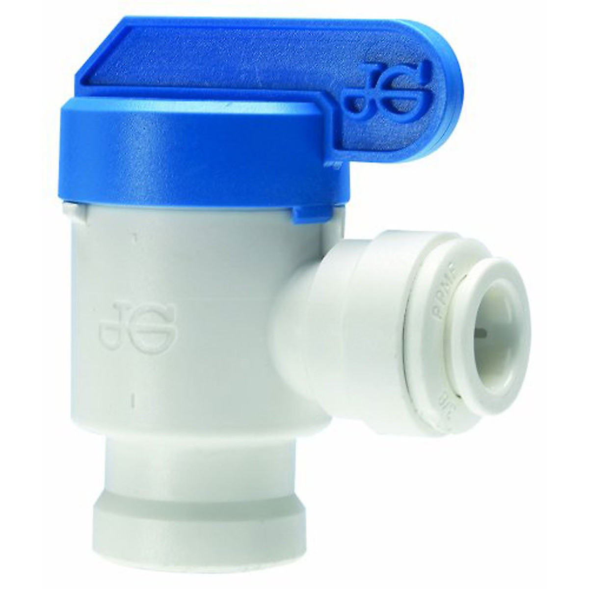 John Guest 3/8 Inch O.D. Tube Size x 1/4 Inch NPTF Speedfit to Female Shut Off Valve, Push to Connect Plastic Plumbing Fitting, PPSV501222WP