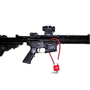 Premium Tactical Supply Cable Gun Lock with Key (15") - Keyed Alike - California Approved Safety Device - Secures Pistol, Rifle, Shotgun, Revolver, and Other Firearm Types (5 Pack)