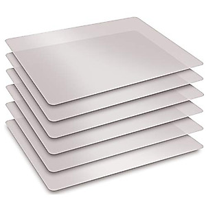 Extra Thick Flexible Frosted Clear Plastic Cutting Mats, 12" x 18", Set of 6, by Better Kitchen Products
