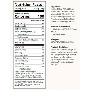 White Lily Non-GMO Aluminum-Free Unbleached Self Rising Flour 5 lb Bag (Pack of 2) By The Cup Swivel Spoons