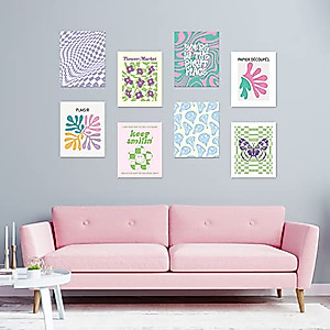 Cloncep Design Preppy Room Decor Danish Pastel Collage Kit, 8 PCS Aesthetic Posters (8x10 Unframed), Cute Room Decor Danish Pastel Room Decor for Teen Girls Trendy Stuff