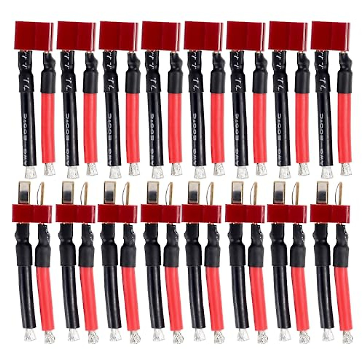 XIITIA 8 Pairs T Plug Female and Male Connector with 12AWG Silicon Wire, 55MM Extention Cable for RC Lipo Battery Cable Drone