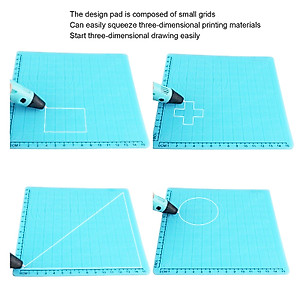 YILUFA Printing Pen Drawing Template Pad Printing Pen Silicone Design Mat Accessory A Type,Material Silicone,6.7 X 6.7 X 0.1in,