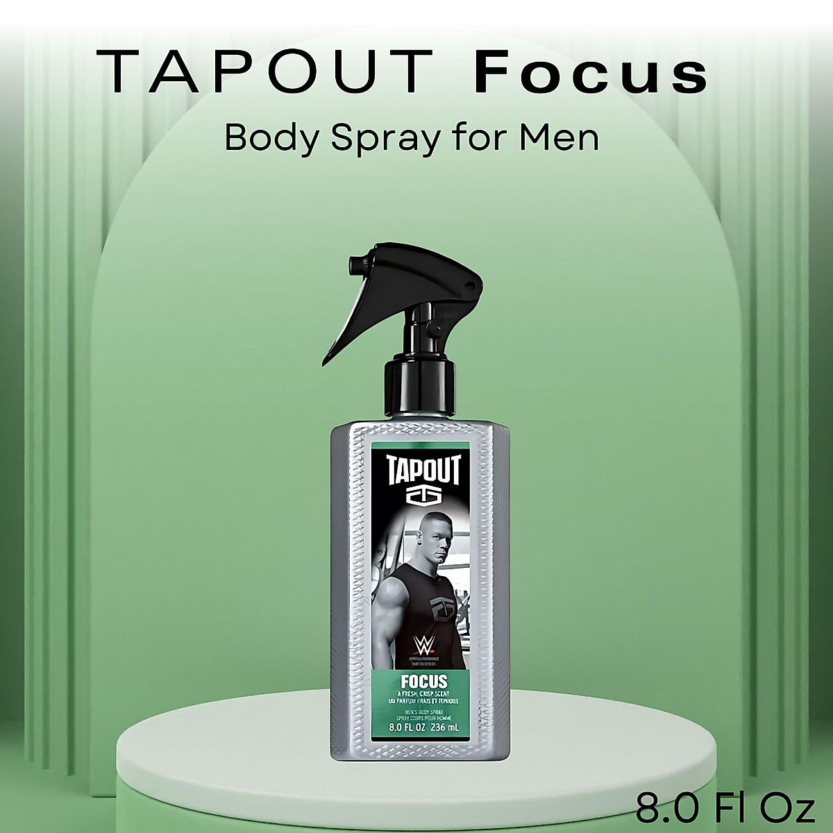 Tapout Focus Body Spray Perfume for Men – Refreshing Fragrance, 8 oz
