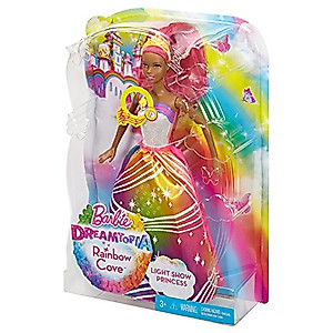 Barbie Rainbow Princess Lights and Sounds African-American Doll