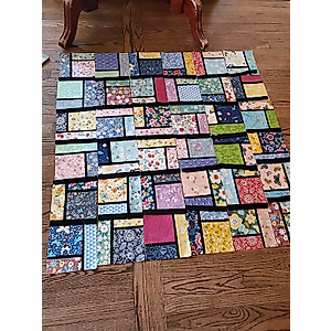 LUMANSUO 50pcs 8" x 8" Cotton Quilting Fabric Squares Fat Quarter Bundles Fabric for DIY Craft Patchwork,Floral