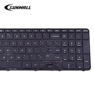 SUNMALL Mate Laptop Keyboard with Frame Compatible with HP Pavilio 15-f 15-g 15-r 15-e 15-f387wm 15-d035dx 15-f233wm 15-f272wm 15-f010wm 15-n290nr 15-e 15-f222wm 15-f271wm US Layout